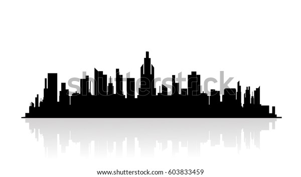 Vector Illustration City On White Background Stock Vector (Royalty Free ...