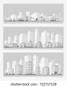 Vector Illustration City Paper Material Style Stock Vector (Royalty ...