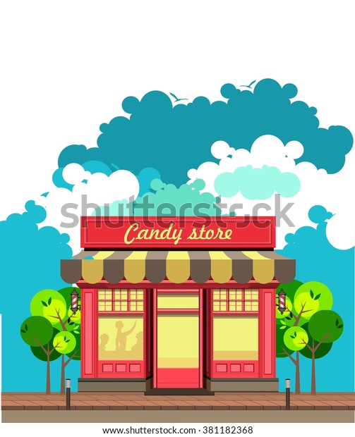 Vector Illustration City Street Small Candy Stock Vector (Royalty Free ...
