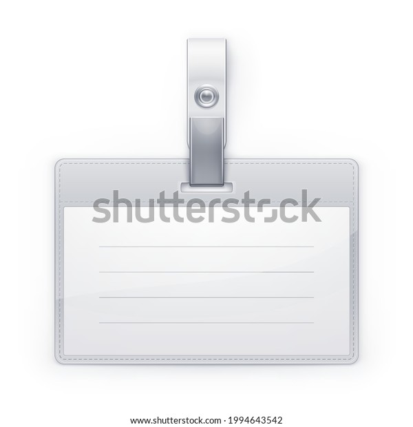 Vector Illustration Classic Id Badge Stock Vector (Royalty Free ...