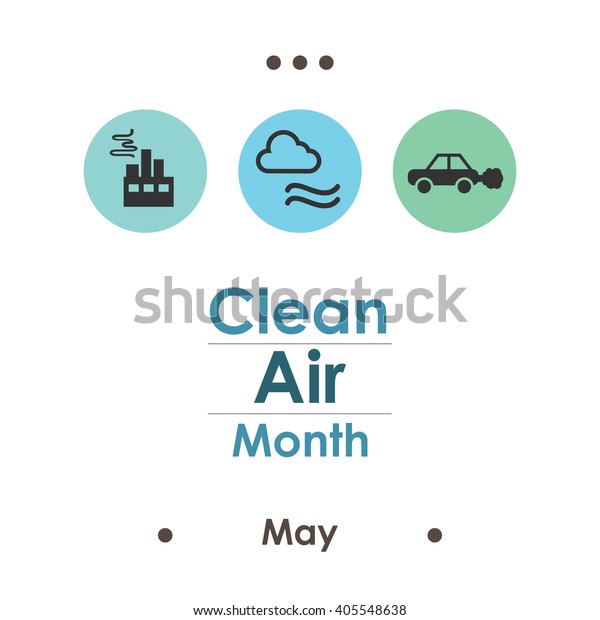 Vector Illustration Clean Air Month Stock Vector (Royalty Free ...