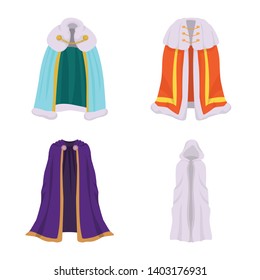 Vector Illustration Cloak Clothes Symbol Collection Stock Vector ...