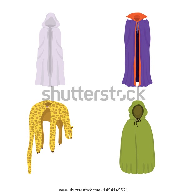 Vector Illustration Cloak Clothes Symbol Set Stock Vector (Royalty Free ...