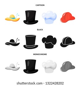 Vector Illustration Clothing Cap Icon Collection Stock Vector (Royalty ...