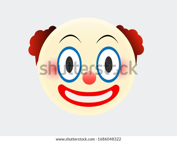 Vector Illustration Clown Face Emoji Stock Vector (Royalty Free ...