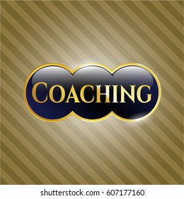 Vector Illustration Coaching Gold Badge Emblem Stock Vector (Royalty ...
