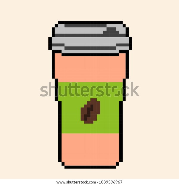 Vector Illustration Coffee Pixel Art Stock Vector (Royalty Free ...