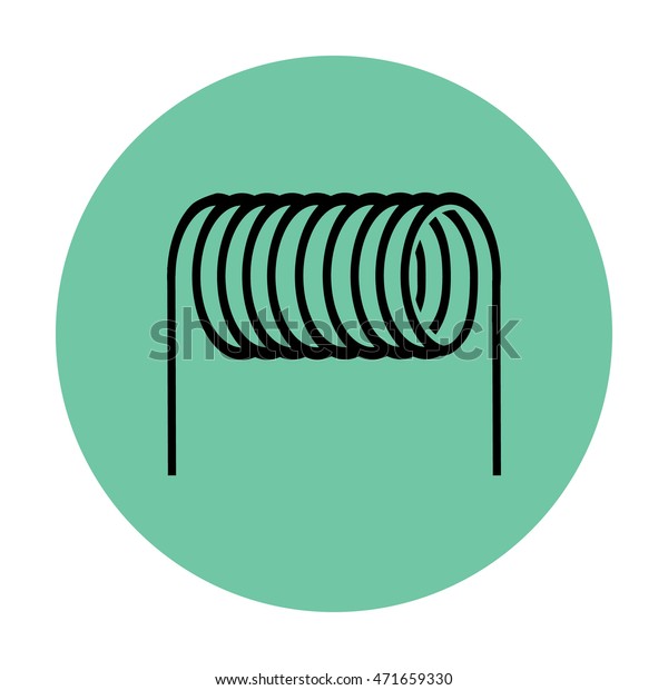 Vector Illustration Coil Vaping Icon Stock Vector (Royalty Free) 471659330