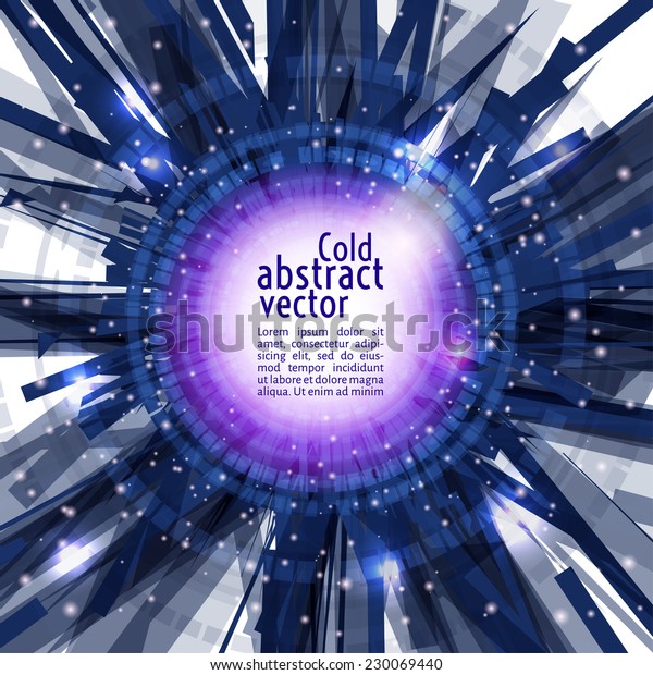 Vector Illustration Cold Abstract Futuristic Background Stock Vector ...