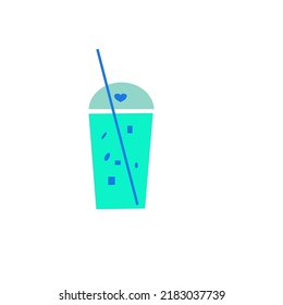 Vector Illustration Cold Refreshing Drink Quench Stock Vector (Royalty ...