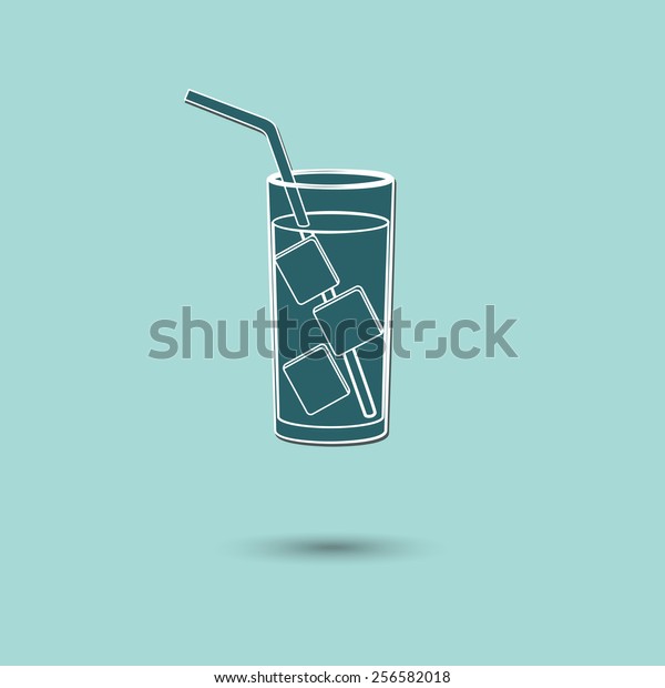 Vector Illustration Cold Water Color Background Stock Vector (Royalty ...