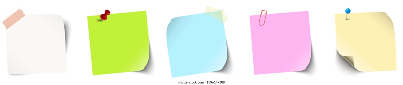 Infographic Colored Stickers Pins On White Stock Vector (Royalty Free ...
