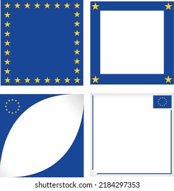 Vector Illustration Collection Frames European Union Stock Vector ...