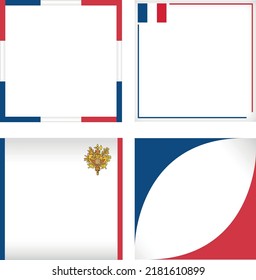 Vector Illustration Collection Frames France Flag Stock Vector (Royalty ...