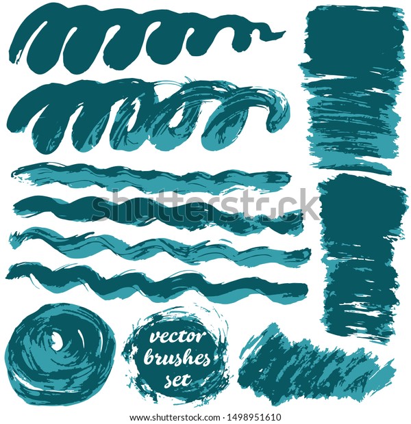 Vector Illustration Collection Paint Ink Brush Stock Vector (Royalty ...