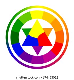 Vector Illustration Color Circle Twelve Colors Stock Vector (Royalty ...