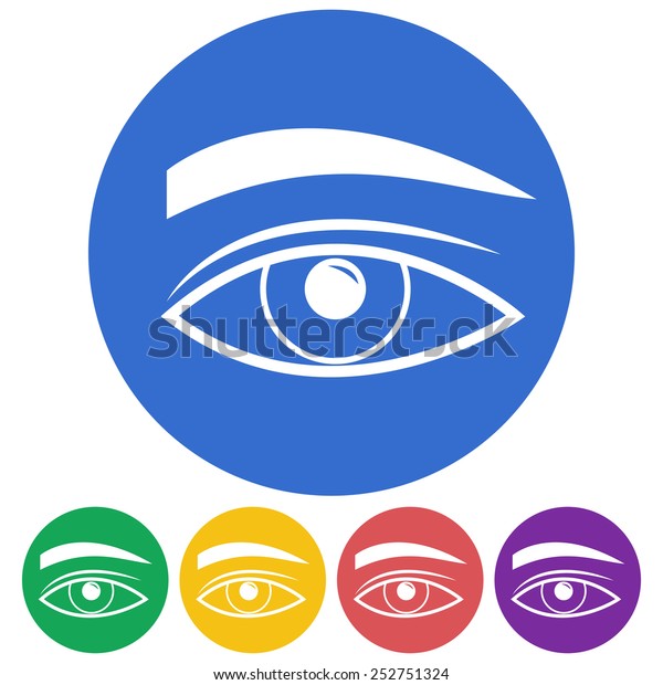Vector Illustration Color Eye Icon Stock Vector (Royalty Free) 252751324