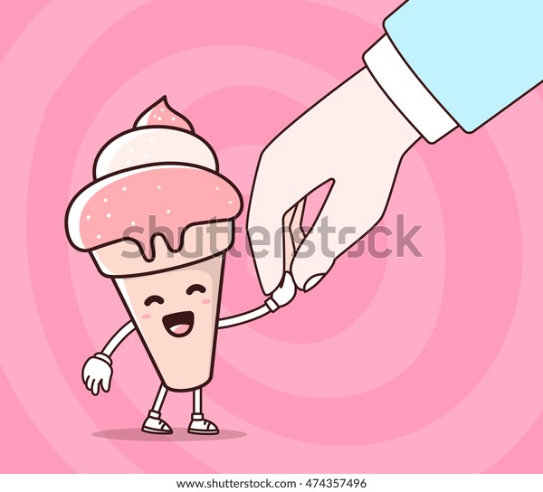 Vector Illustration Color Smile Ice Cream Stock Vector (Royalty Free ...