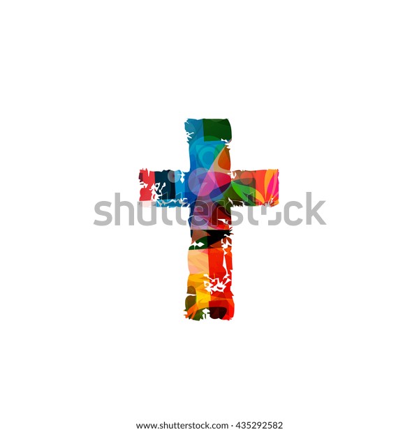 Vector Illustration Colorful Cross Isolated On Stock Vector (Royalty ...