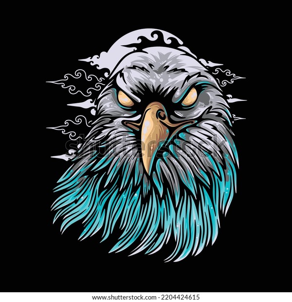 Vector Illustration Colorful Eagle Head Dashing Stock Vector (Royalty ...