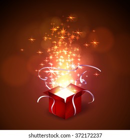 Vector Illustration Colorful Magic Box Stock Vector (Royalty Free ...