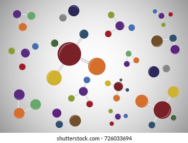 Vector Illustration Colorful Molecules Stock Vector (Royalty Free ...