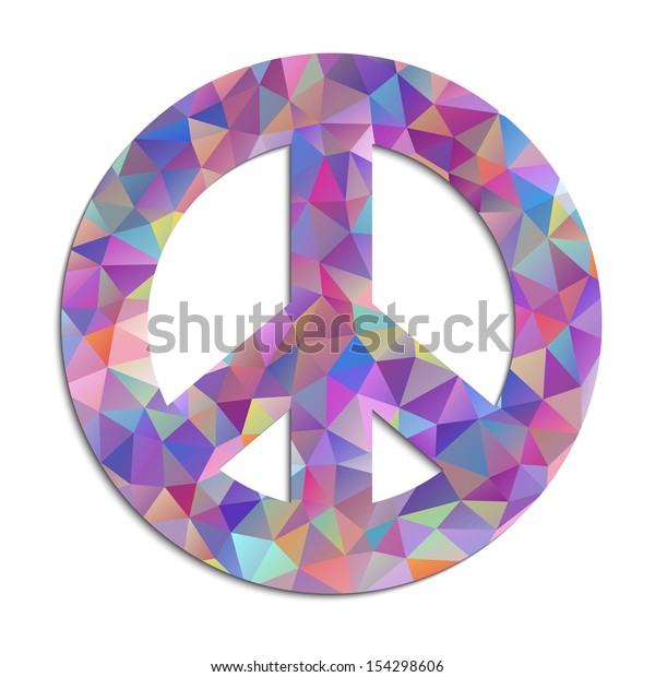 Vector Illustration Colorful Peace Symbol On Stock Vector (Royalty Free ...