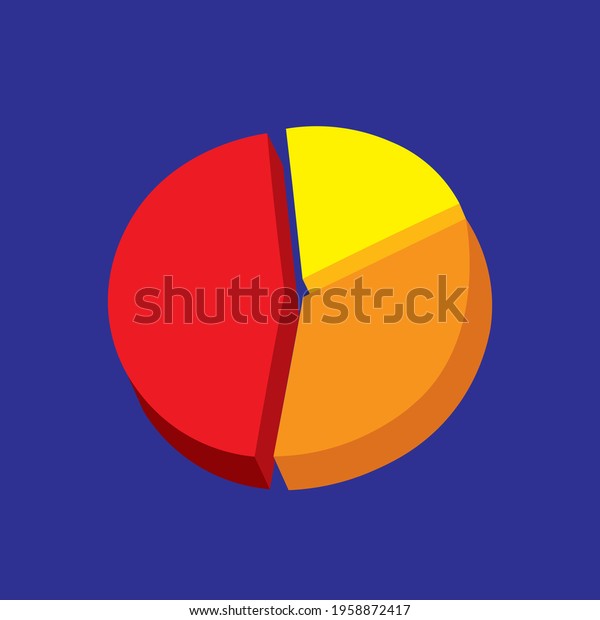 Vector Illustration Colorful Pie Chart On Stock Vector (Royalty Free ...