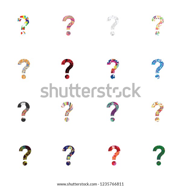 Vector Illustration Colorful Question Marks Grid Stock Vector (Royalty ...