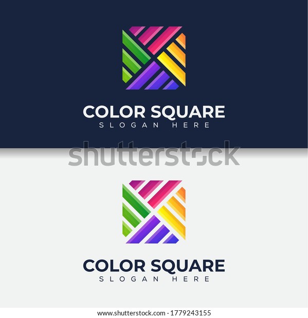 Vector Illustration Colorful Square Logo Icon Stock Vector (Royalty ...
