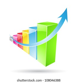 Vector Illustration Colorful Stat Bar Icons Stock Vector (Royalty Free ...