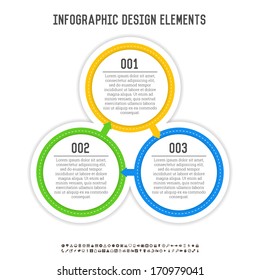 Vector Illustration Colorful Three Circle Infographics Stock Vector ...