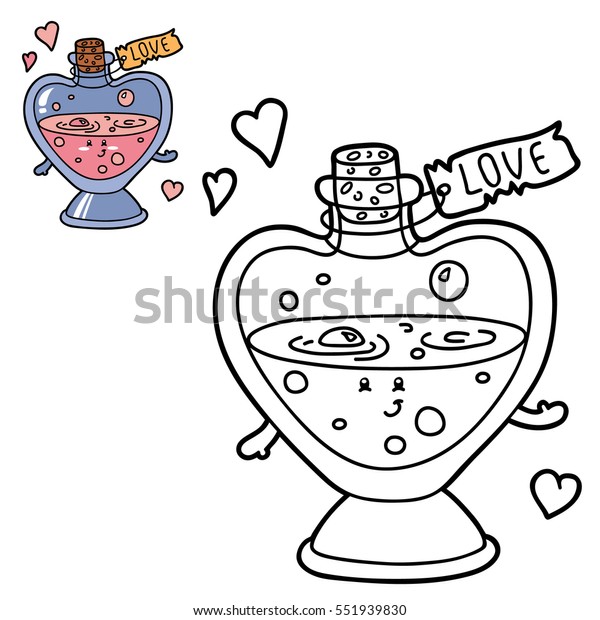 Vector Illustration Coloring Page Happy Cartoon Stock Vector (Royalty ...