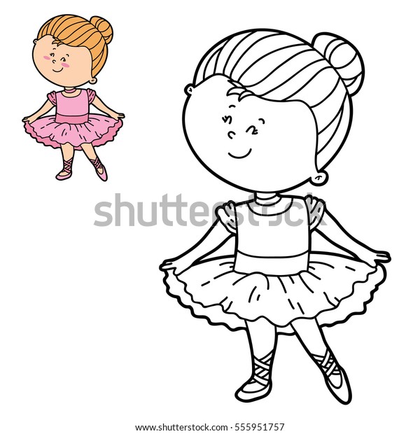 Vector Illustration Coloring Page Happy Cartoon Stock Vector (Royalty ...