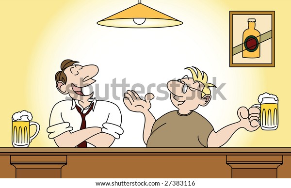 Vector Illustration Comic Strip Drawing Men Stock Vector (Royalty Free ...