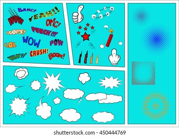 Vector Illustration Comics Book Clear Sign Stock Vector (Royalty Free ...