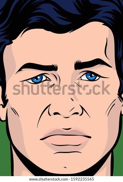 Vector Illustration Comics Sad Man Emotion Stock Vector (Royalty Free ...