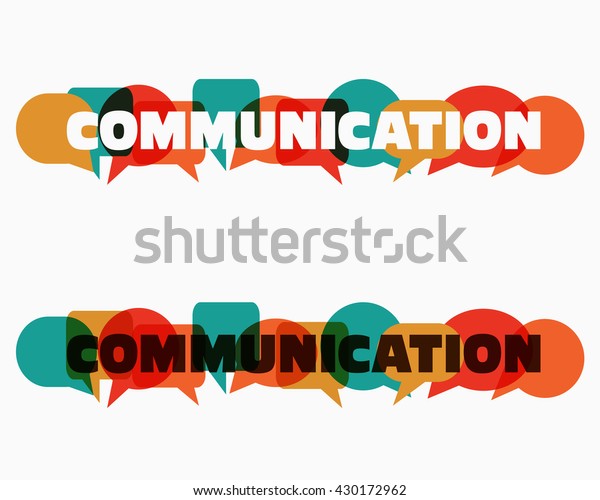 Vector Illustration Communication Concept Word Communication Stock ...