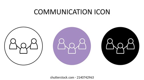 Vector Illustration Communication Icon Outline Drawing Stock Vector ...