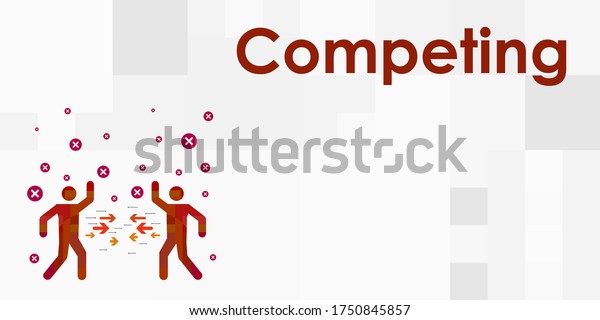 Vector Illustration Competing Style Conflict Solving Stock Vector ...