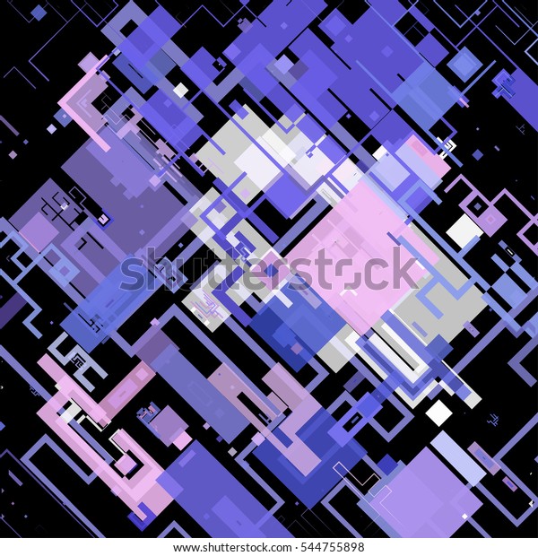 Vector Illustration Complex Pixel Pattern Reminiscent Stock Vector ...