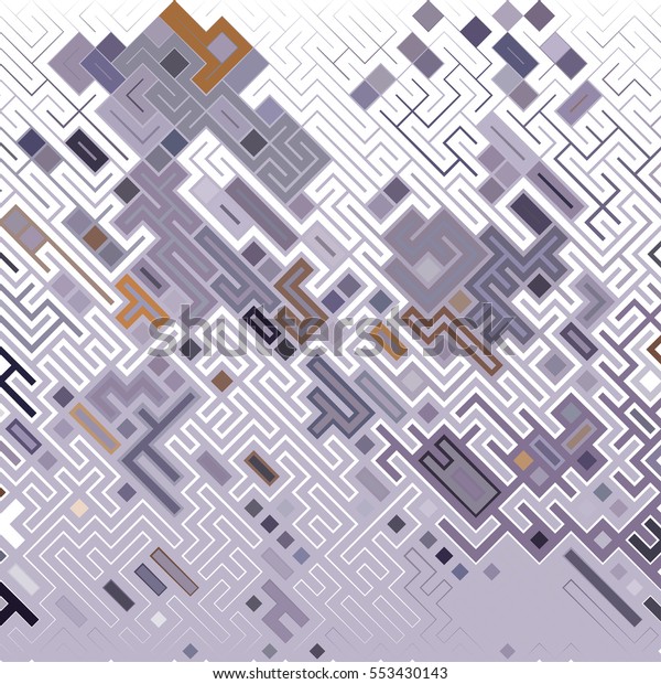 Vector Illustration Complex Pixel Pattern Reminiscent Stock Vector ...