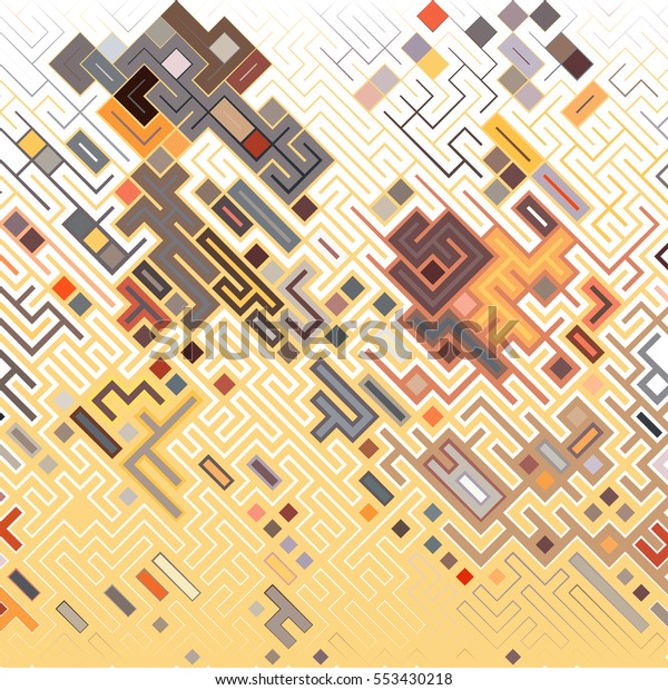 Vector Illustration Complex Pixel Pattern Reminiscent Stock Vector ...
