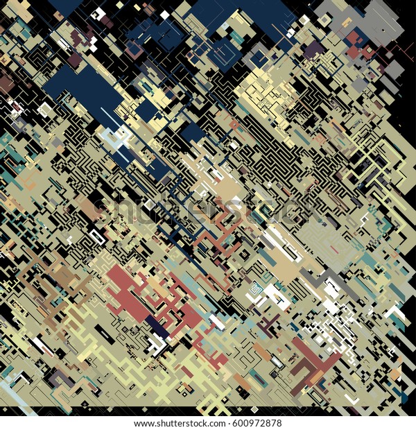 Vector Illustration Complex Pixel Pattern Reminiscent Stock Vector ...