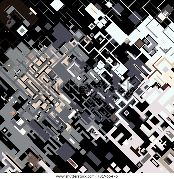 Vector Illustration Complex Pixel Pattern Reminiscent Stock Vector ...