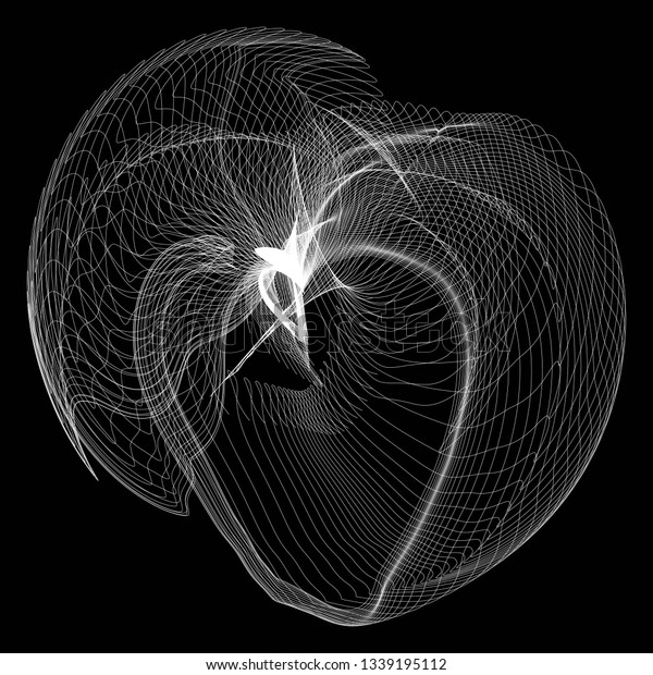 Vector Illustration Complex Wireframe Structure Formed 스톡 벡터(로열티 프리 ...