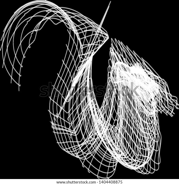 Vector Illustration Complex Wireframe Structure Formed Stock Vector ...