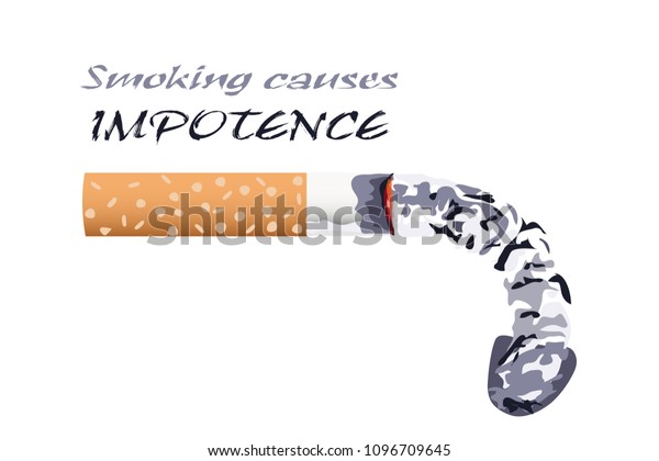 Vector Illustration Concept Art Burning Cigarette Stock Vector (Royalty ...