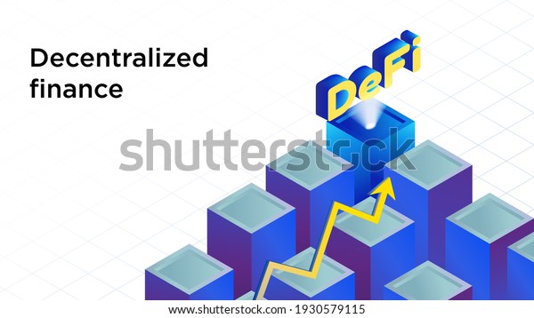 Vector Illustration Concept Defi Growth Cryptocurrency Stock Vector ...