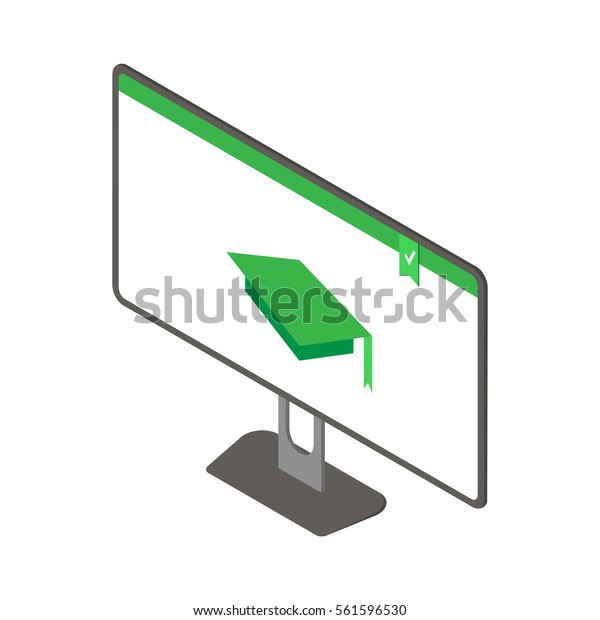 Vector Illustration Concept Distance Education Isolated Stock Vector ...
